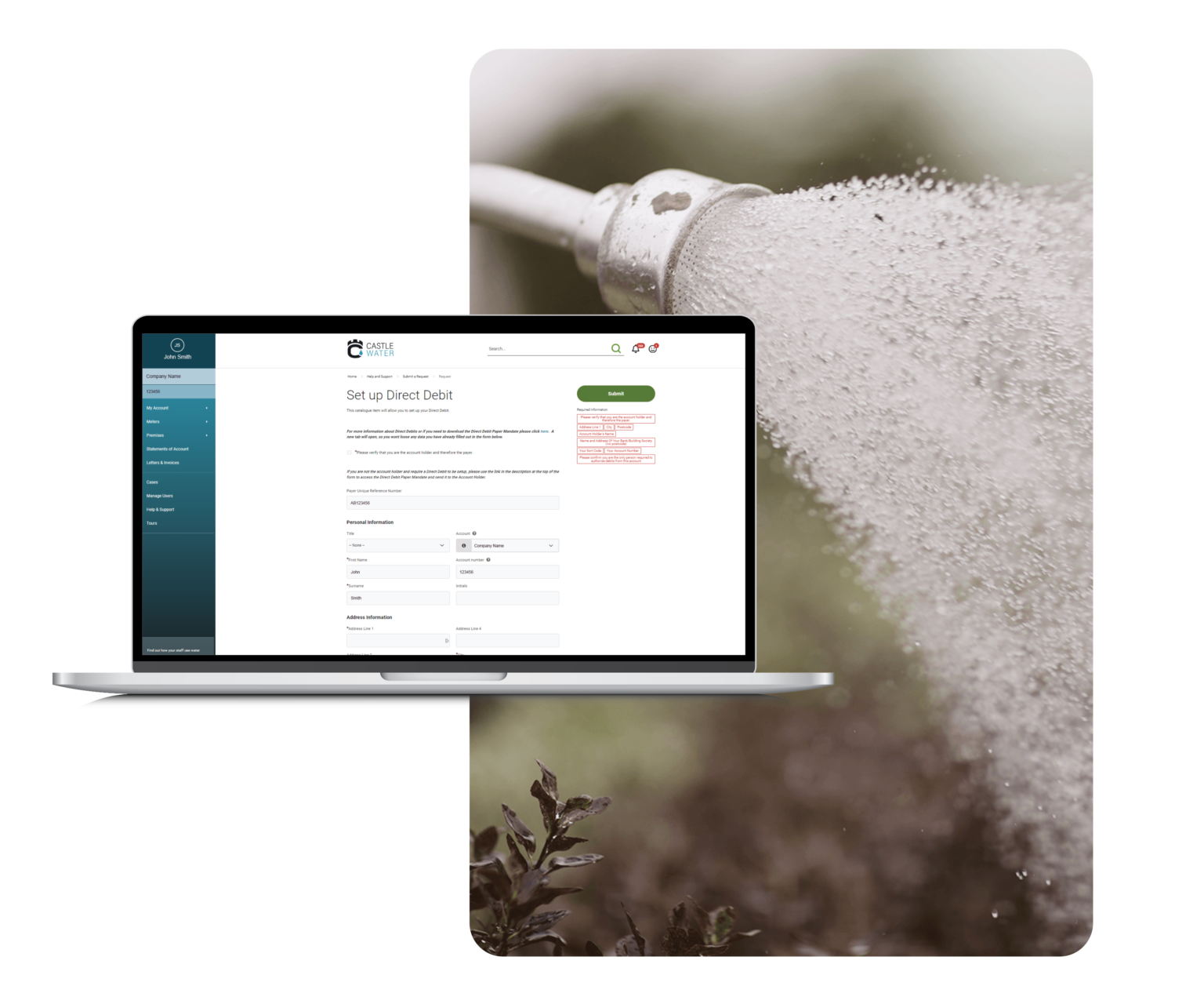 Business Water Direct Debit | Castle Water