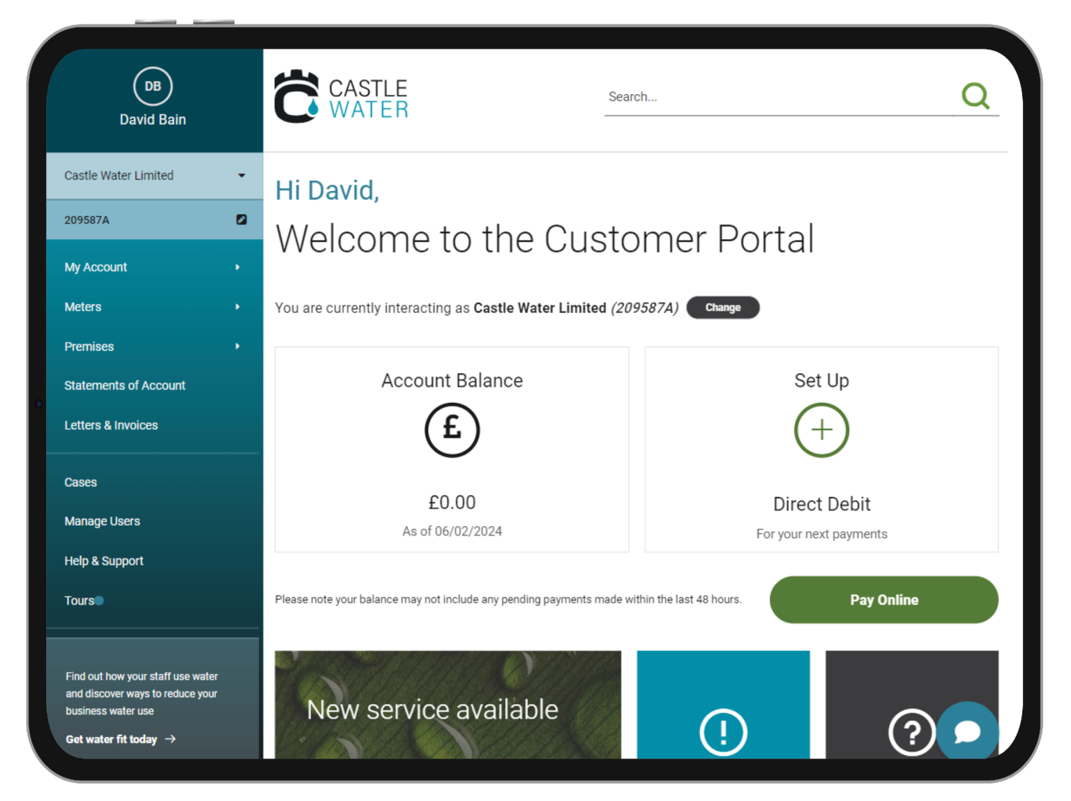 Billing Services | Castle Water