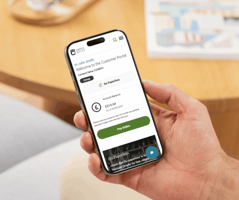 Manage your bills online with paperless billing | Castle Water